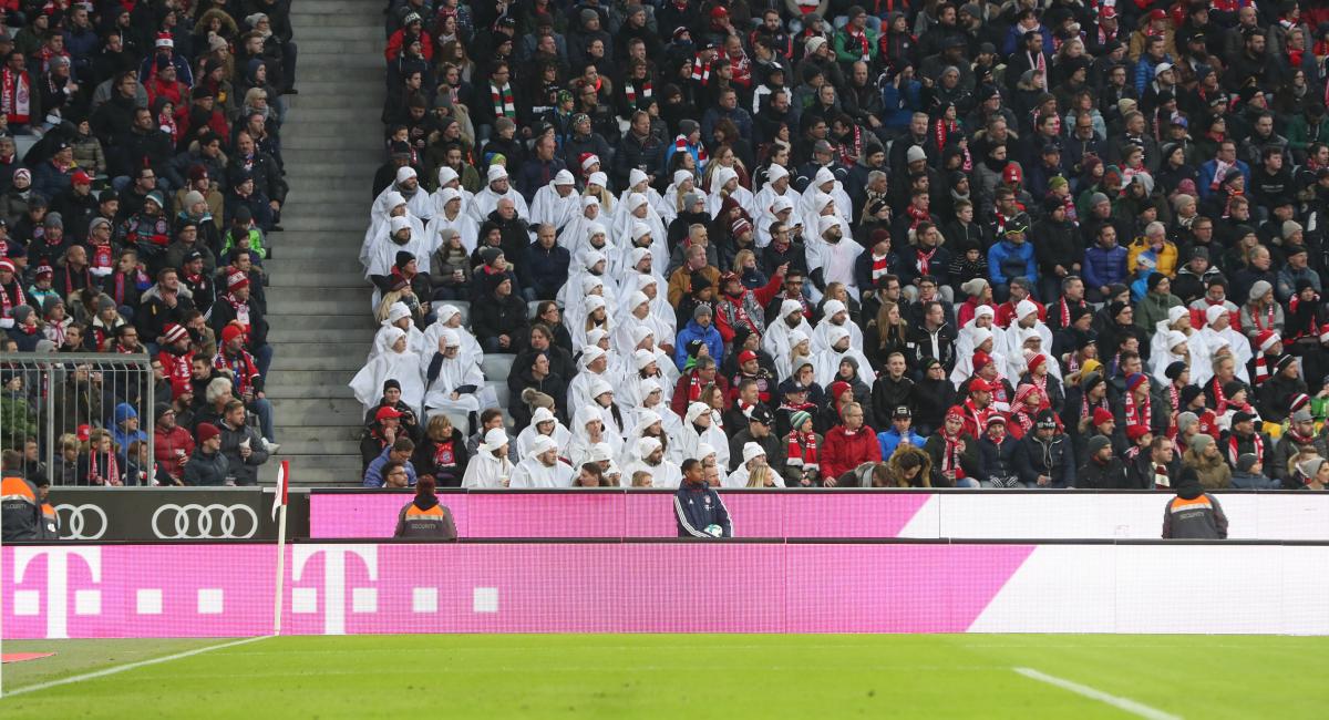 Here's why there is a white T in the Allianz Arena stands