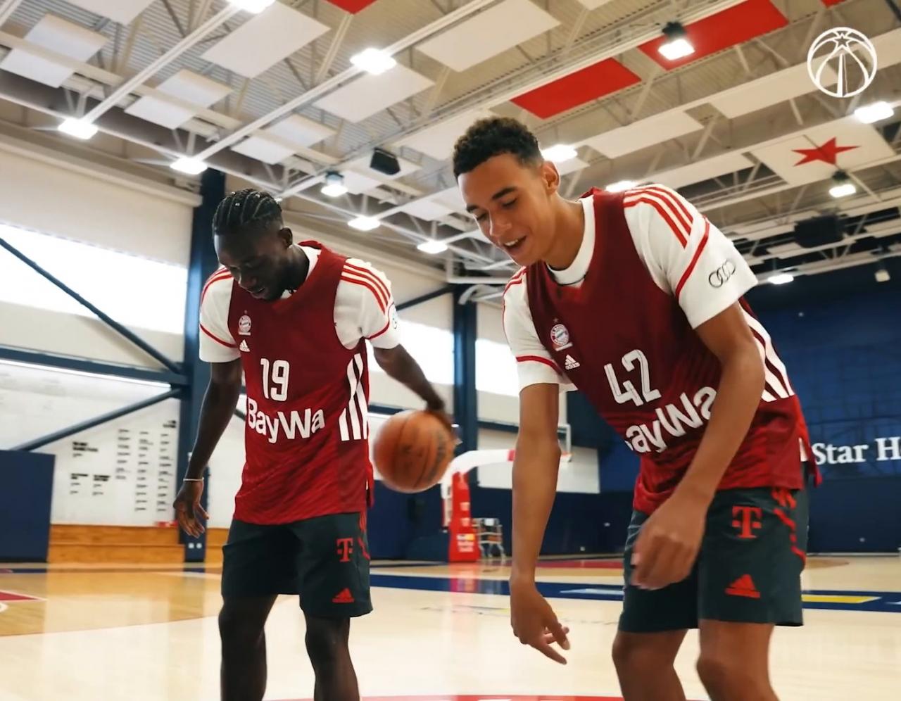 Watch: Davies & Musiala in Bayern's basketball challenge